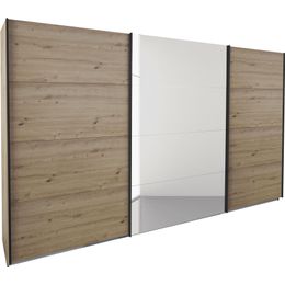Schwebet&uuml;renschrank Rauch, B:360cm H:210cm T:62cm, braun, Holzwerkstoff, Schr&auml;nke, "Kleiderschrank Schrank Garderobe TOPSELLER OTELI inkl.