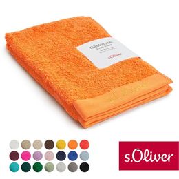 G&auml;stehandtuch s.Oliver, B:30cm L:50cm, orange, Walkfrottier, Baumwolle, Handt&uuml;cher, "s.Oliver, Premium Qualit&auml;t, 600 gr/m&sup2;, auch als Sets