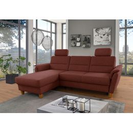 Ecksofa Home Affaire, B:244cm H:89cm T:163cm, rosa, 100% Polyester;Struktur (100% Polyester);Luxus-Microfaser in Lederoptik (100% Polyester),