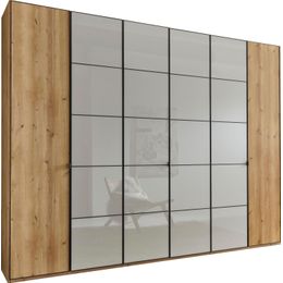Dreht&uuml;renschrank Wiemann, B:295,2cm H:236cm T:58cm, beige, Floatglas, Holzwerkstoff, Schr&auml;nke, "Quito", hochwertige Beschl&auml;ge inkl. T&uuml;rd&auml;mpfung