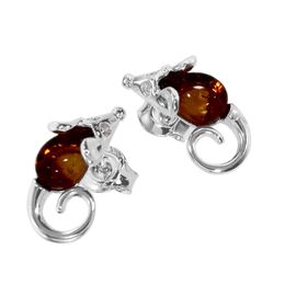 OSTSEE-SCHMUCK Damen Paar Ohrstecker "- Maus - Silber 925/000 - Bernstein", Silber 925 (Sterlingsilber), silber, Silber 925 (Sterlingsilber), Ohrringe