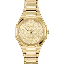 Hugo Damen Quarzuhr "GRAIL FOR HER", gold, Armbanduhren, Armbanduhr, Damenuhr, analog, Edelstahlarmband