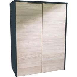 Midischrank Welltime, B:62,8cm H:82,3cm T:32cm, transparent, Spanplatte, Badezimmer, Schr&auml;nke, "Novara"