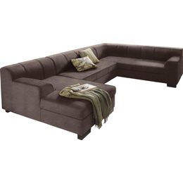 Wohnlandschaft Home Affaire, B:320cm H:77cm T:90cm, braun, Luxus-Microfaser (100% Polyester);Microfaser PRIMABELLE (100% Polyester);Microfaser in