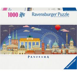 Ravensburger Kinder Puzzle "Panorama, Nachts in Berlin", bunt, B:98cm H:38cm, Puzzles, Made in Germany