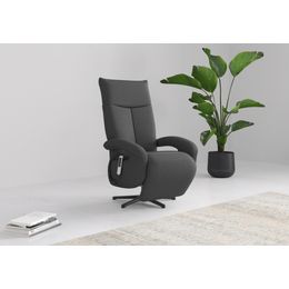 Sit & More TV-Sessel SIT & MORE, B:74cm H:112cm T:82cm, grau, 95% Polyester, 5% Polyamid, Sessel, "Zoe, inkl. Kopfteilverstellung & 360 Drehfunktion", wahlweise
