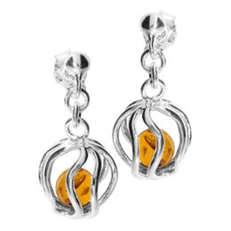 OSTSEE-SCHMUCK Damen Paar Ohrh&auml;nger "- Sinja - Silber 925/000 - Bernstein", Silber 925 (Sterlingsilber), silber, Silber 925 (Sterlingsilber), Ohrringe
