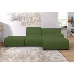 Ecksofa Egoitaliano, B:287cm H:80cm T:98cm, gr&uuml;n, Leder CAREZZA (echtes Rindsleder) ist ein Naturleder, dass die urspr&uuml;nglichen Eigenschaften der