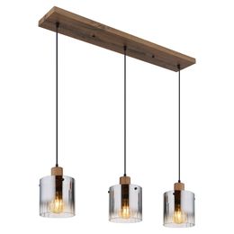 Globo LIGHTING Hängeleuchte "UNDERWOOD", holzoptik dunkel, H: 120cm, 1 Stk., Leuchten, Hängelampe Esszimmer-Leuchte Esstischleuchte Wohnzimmer