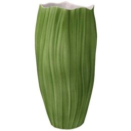 Tischvase "Spirulina", B/H/T: 20cm Ø 10cm, grün, Kaiser Porzellan, Vasen, Vase aus Biskuit-Porzellan, im zeitlosen Design, Höhe ca. 20 cm