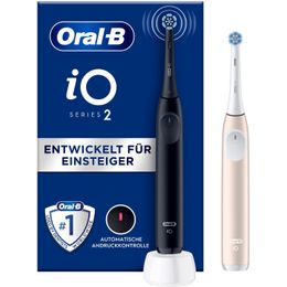 Oral-B Elektrische Zahnbürste "iO Series 2", schwarz, Elektrozahnbürsten, für die sanfte Reinigung, mit 2. Handstück