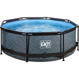 Framepool EXIT, H:76cm &Oslash;:244cm, grau, Schwimmbecken, &Oslash;xH: 244x76 cm, mit Kartuschenfilter