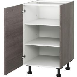 Unterschrank KOCHSTATION, B:40cm H:75cm T:56cm, grau, Küche, Schränke, "KS-Trea U40", mit zwei Einlegeböden, Breite 40 cm, Höhe 75 cm