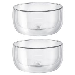 Zwilling Gl&auml;ser-Set "Sorrento", 6,2cm, 280ml, 2 Stk., transparent, Trinkgef&auml;&szlig;e, Doppelwandig, Borosilikatglas, 2-tlg., je 280 ml