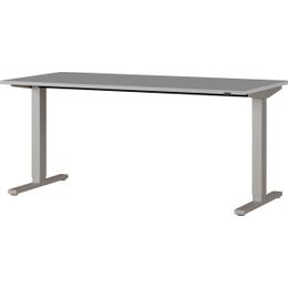 Schreibtisch Germania, B:160cm T:80cm, silber, B&uuml;ro, Tische, "GW-Agenda Schreibtisch", elektrisch h&ouml;henverstellbar mit Memory-Funktion