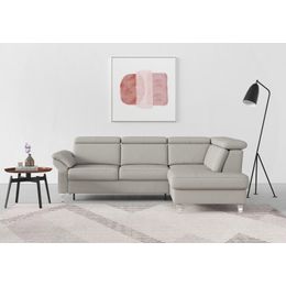 Sit & More Ecksofa SIT & MORE, B:245cm H:84cm T:194cm, grau, Wohnzimmer, Sofas, "Arngast L-Form", inklusive Kopfteilverstellung und Federkern