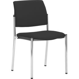 mayer Sitzmöbel Besucherstuhl MAYER SITZMÖBEL, B:49cm H:83cm T:56cm, schwarz, Polyester, Büro, Stühle, "2518", stapelbar bis 6 Stück