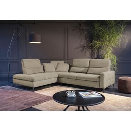 Ecksofa Alina, B:286cm H:127cm T:228cm, beige, Struktur fein TCM (100% Polyester), Wohnzimmer, Sofas, "Louis", Breite 286 cm,
