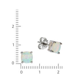 Firetti Damen Paar Ohrstecker "Schmuck Geschenk Silber 925 Ohrschmuck Edelstein Opal", Silber 925 (Sterlingsilber), silber, Silber 925