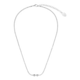 s.Oliver Damen Collier "2034963", Silber 925 (Sterlingsilber), L: 41 B: 2mm, wei&szlig;, Silber 925 (Sterlingsilber), B:2mm, Halsketten, mit Zirkonia