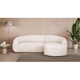 Ecksofa, B:255cm H:81cm T:170cm, beige, LeGer Home by Lena Gercke, 100% Polyester, Wohnzimmer, Sofas, "YANI, L-Form, Designersofa, organische Form,