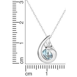 Firetti Damen Kette mit Anh&auml;nger "Schmuck Geschenk Silber 925 Halsschmuck Halskette Ankerkette Tropfen", Silber 925 (Sterlingsilber), L: 45 B: 1mm,