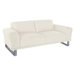 2,5-Sitzer W.Schillig, B:212cm H:78cm T:94cm, wei&szlig;, Sofas, "montanaa", mit Metallkufen in Silber matt, Breite 212 cm