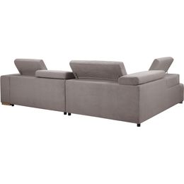 Ecksofa, B:307cm H:73cm T:201cm, braun, exxpo - SOFA FASHION, Wohnzimmer, Sofas, "Elianos, hoher Sitzkomfort, aufwendige Kreuzsteppung im Sitz,