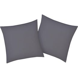 Kissenbezug bellana, B:40cm L:40cm, grau, Baumwolle, Obermaterial: 100% Baumwolle, Kissenbez&uuml;ge, "Mako-Jersey-Exclusiv", aus reiner Baumwolle
