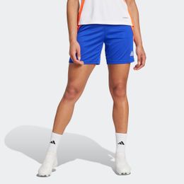 Damen Trainingsshorts "TIRO24 TRSHOW", blau, Gr. M, adidas Performance, Obermaterial: 100% Polyester, Hosen