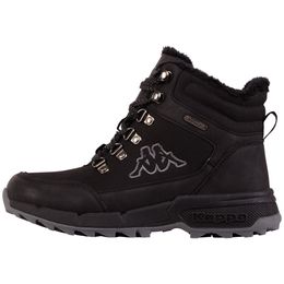 Kappa Damen Schnürstiefel, Gr. 37, schwarz, Synthetik, Textil, Schuhe, - wasserdicht, windabweisend & atmungsaktv dank Tex-Membran