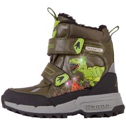Kappa Mädchen Winterboots, Gr. 34, schwarz, Synthetik, mehrfarbig, Schuhe, LED-Stiefel mit coolen Leuchteffekten im Obermaterial