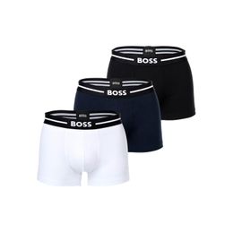 BOSS Herren Boxershorts "Boxershort Trunk 3P Bold 10257977 01 3er Pack", Gr. M, blau, Obermaterial: 95% Baumwolle CO. 5% Elasthan EL., Unterhosen