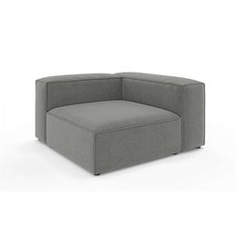 Ottomane OTTO HOME, B:130cm H:72cm T:130cm, grau, 100% Polyester, Sofas, "HAILY links/rechts bestellbar, Loungemöbel, Maße B/T/H: 130/130/72 cm", als