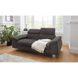 2-Sitzer COTTA, B:177cm, braun, Microfaser PRIMABELLE (100% Polyester);Kunstleder SOFTLUX;Feinstruktur (100% Polyester);Kunstleder SOFTLUX/Struktur