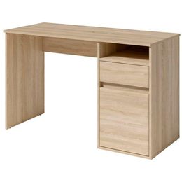 Schreibtisch Home Affaire, B:120cm H:76cm T:53cm, braun, Jugendzimmer, Tische, "Tinsley", mit Schublade, und T&uuml;r, Breite 120 x53 cm