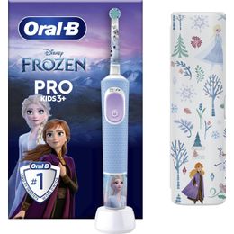 Oral-B Kinder Elektrische Zahnbürste "Pro Kids Frozen", blau, Elektrozahnbürsten, für Kinder ab 3 Jahren