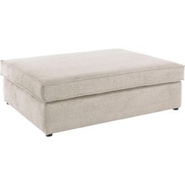 Polsterhocker OTTO HOME, B:130cm H:43cm, beige, Baumwollmix (60% Baumwolle/40% Leinen);Struktur fein (100% Polyester);Samtoptik (100%
