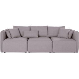 3-Sitzer OTTO HOME, B:262cm H:74cm T:90cm, grau, Samtoptik (100% Polyester);Struktur (100% Polypropylene);Webstoff (100% Polyester;Struktur fein
