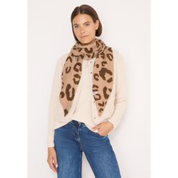Halstuch Cecil, Damen, Gr. onesize, sandalwood beige melange, Stoff, 67% Viskose, 28% Polyester, 5% Elasthan, Animalmuster, Modetücher, aus softem Materialmix