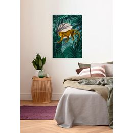 Leinwandbild Komar, B:40cm, bunt, Holz, Papier, Wohnzimmer, Bilder, "Sneaky Monkey - Gr&ouml;&szlig;e 40 x 60 cm", Keilrahmenbild mi Echtholzrahmen