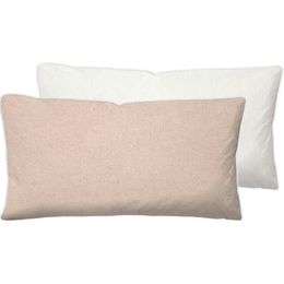 Kissenbezug Biberna, B:40cm L:80cm, grau, Flanell, Obermaterial: 100% Baumwolle, Outdoor, Kissenbez&uuml;ge, "Hermal Flanell mit Rei&szlig;verschluss,