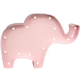 MARQUEE LIGHTS LED Dekolicht "Elephant", 14, H: 16cm, 1 Stk., rosa, Leuchten, Wandlampe, Tischlampe Elefant, Tier, Zoo 14 Leuchtmittel - 23x16 cm