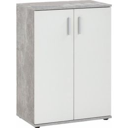 Kommode FMD, B:60cm H:83cm T:35cm, wei&szlig;, Kunststoff, Schlafzimmer, Sideboards, "Albi"