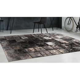 Teppich Arte Espina, B:160cm H:5mm L:230cm, schwarz, Rindsleder, Wohnzimmer, Teppiche, "Voila 100", handgen&auml;hter Flachflor-Teppich im