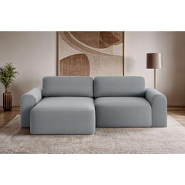 Ecksofa OTTO HOME, B:272cm H:84,5cm T:152cm, grau, 100% Polyester, Sofas, "LEOO universell Schlafsofa mit Bettkasten, Maße B/T/H: 272/152/84,5 cm",