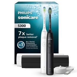 Elektrische Zahnbürste "Series 5300 HX7109/01", weiß, PHILIPS SONICARE, B:17,3cm H:17,3cm T:6cm, Elektrozahnbürsten, mit Andruckkontrolle, 2