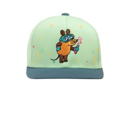 KOAA Jungen Baseball Cap "Maus - Chemiker", grün, bestickt, 100% Baumwolle, Caps, mit detailreicher Stickerei