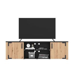 TV-Board Inosign, B:197cm H:57,5cm T:40cm, schwarz, FSC-zertifizierter Holzwerkstoff, Sideboards, "Lazio", Breite 200 cm