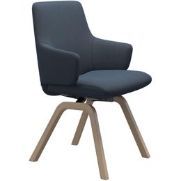 Polsterstuhl stressless, B:58cm H:92cm T:59cm, blau, Microfaser DINAMICA (88% Polyester, 12% Polyurethan), Esszimmer, Stühle, "Laurel", Low Back mit